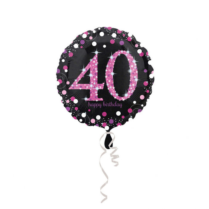 Geburtstags-Serie Happy Birthday Sparkling 40. Geburtstag Pink - Teller ...