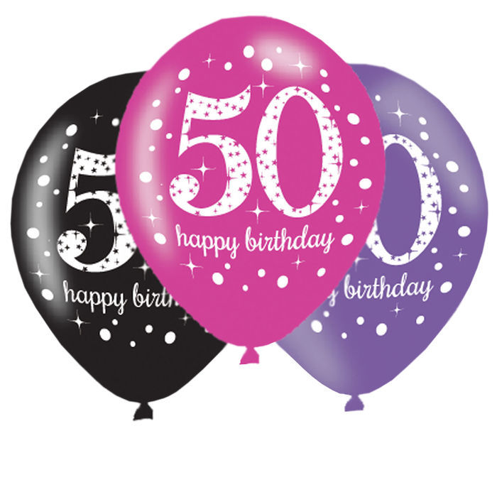 Geburtstags-Serie Happy Birthday Sparkling 50. Geburtstag Pink - Teller ...