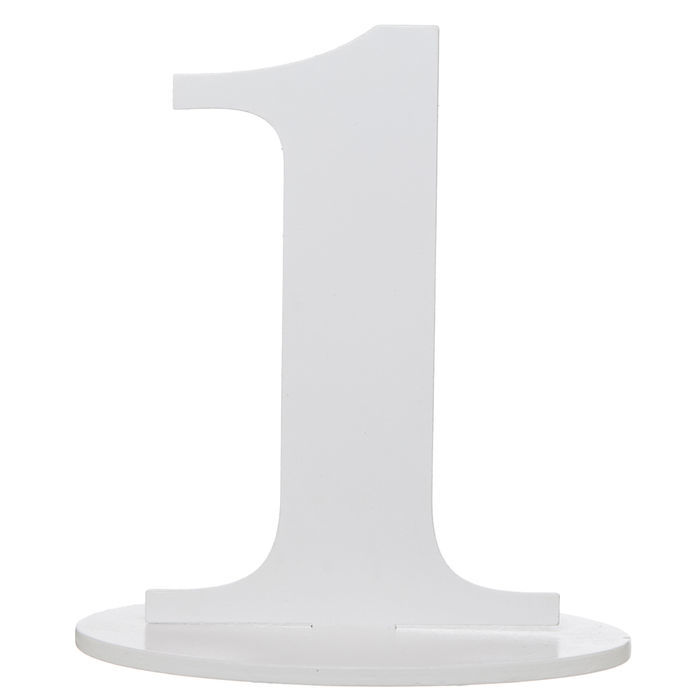 Zahlen aus Holz, mit Halterung, weiß, 16 cm - Verschiedene Ziffern - Geburtstags-Deko, Kerzen ...