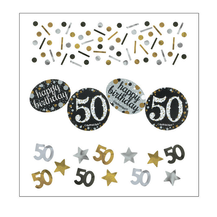 Geburtstags-Serie Happy Birthday Sparkling 50. Geburtstag Gold - Teller ...